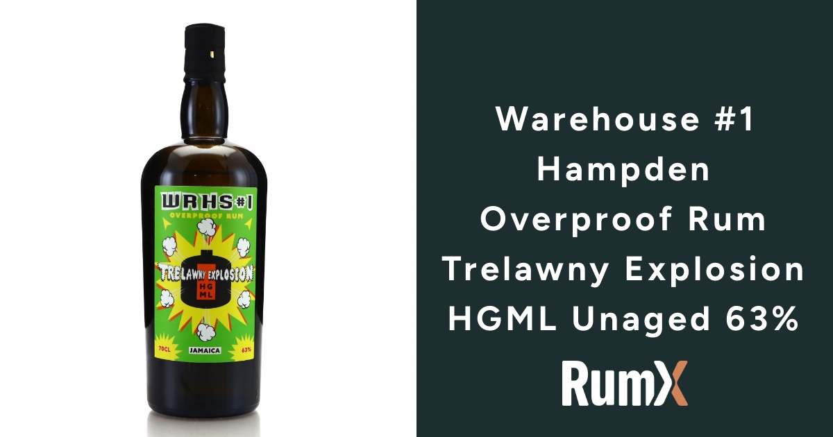 Warehouse #1 Hampden Overproof Rum Trelawny Explosion HGML Unaged 63% ...