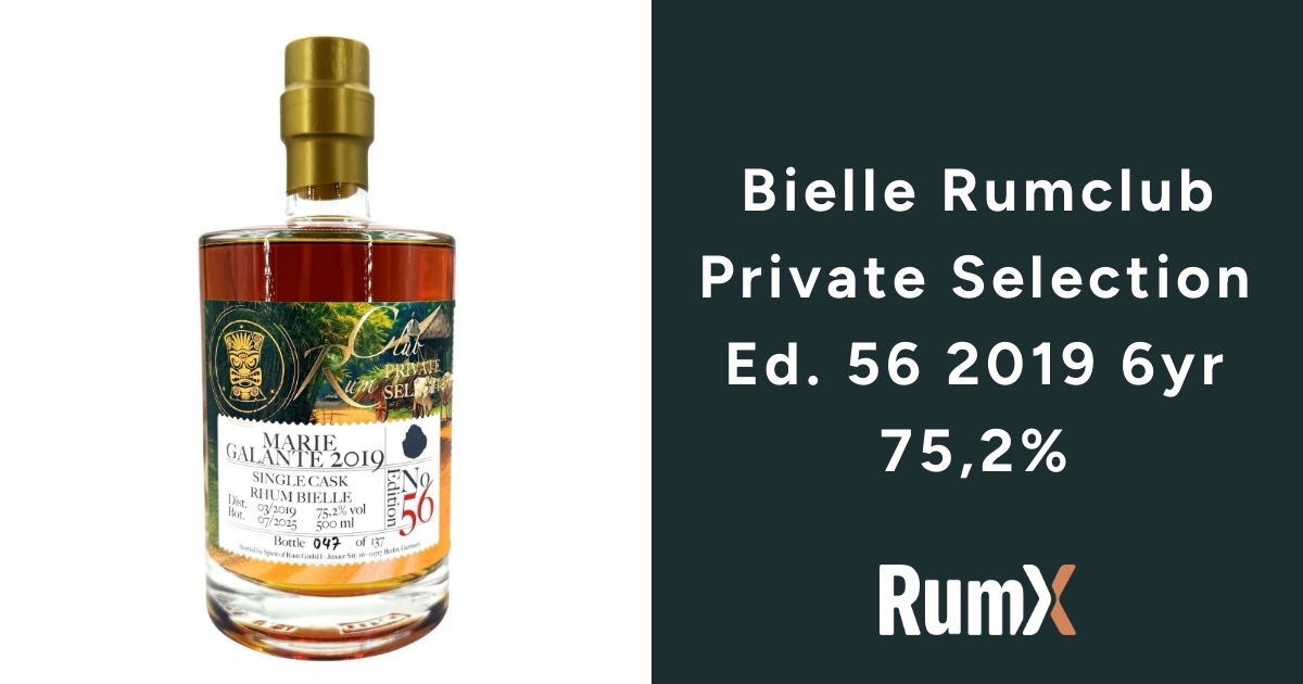 Bielle Rumclub Private Selection Ed. 56 2019 6yr 75,2% | RumX
