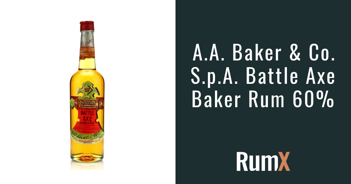 A.A. Baker & Co. S.p.A. Battle Axe Baker Rum | RX5036 | RumX