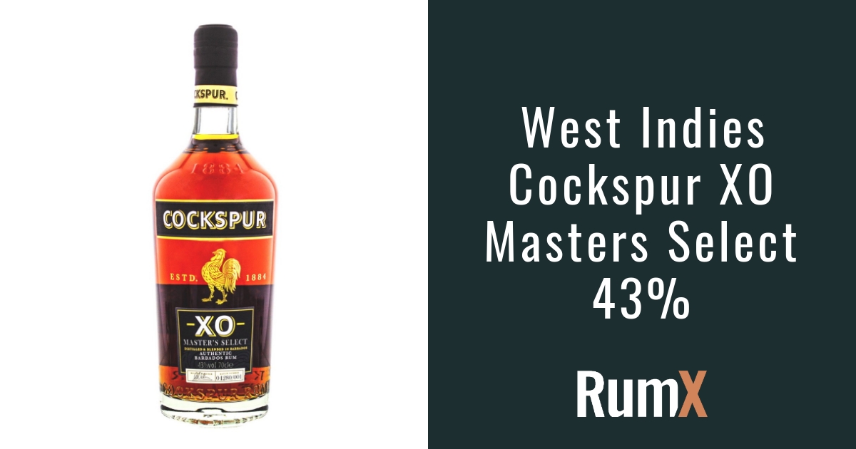 West Indies Cockspur XO Masters Select 43% | RumX