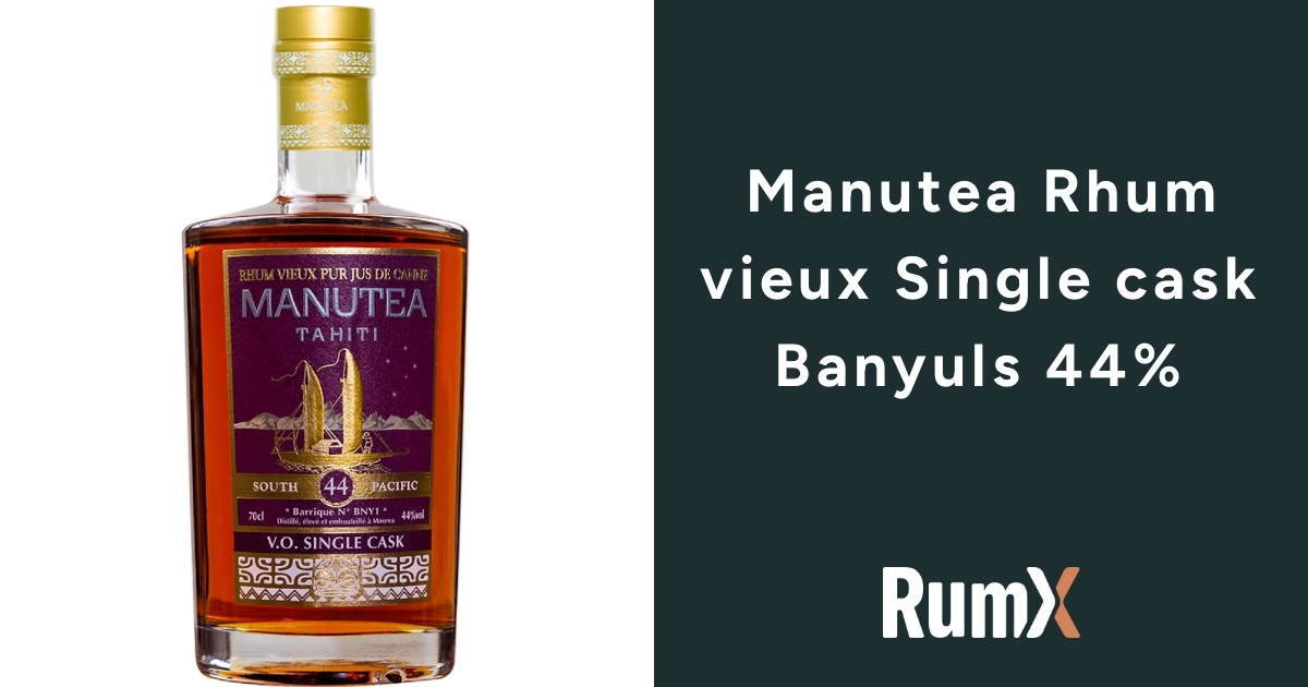 Manutea Rhum vieux Single cask Banyuls | RX15095 | RumX