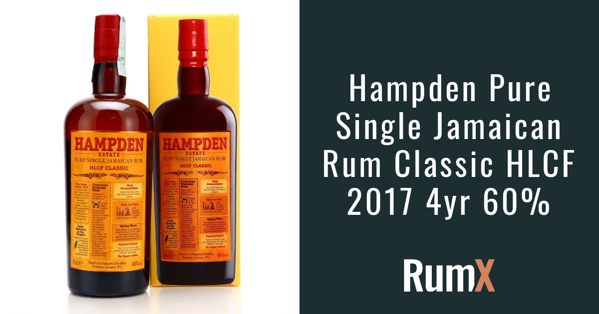 Hampden Pure Single Jamaican Rum Classic HLCF 2017 4yr 60% | RumX