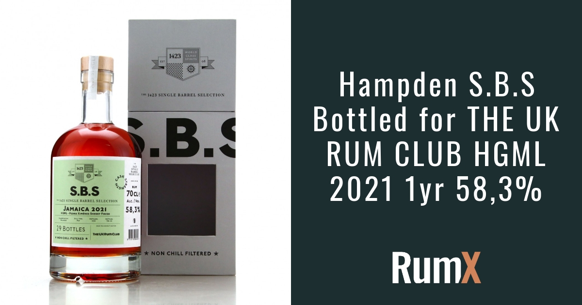 Hampden S.B.S Bottled for THE UK RUM CLUB HGML | RX13365 | RumX