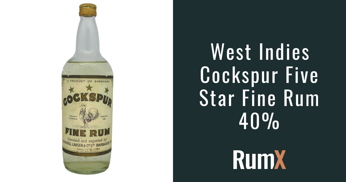 West Indies Cockspur Five Star Fine Rum 40% | RX15706 | RumX