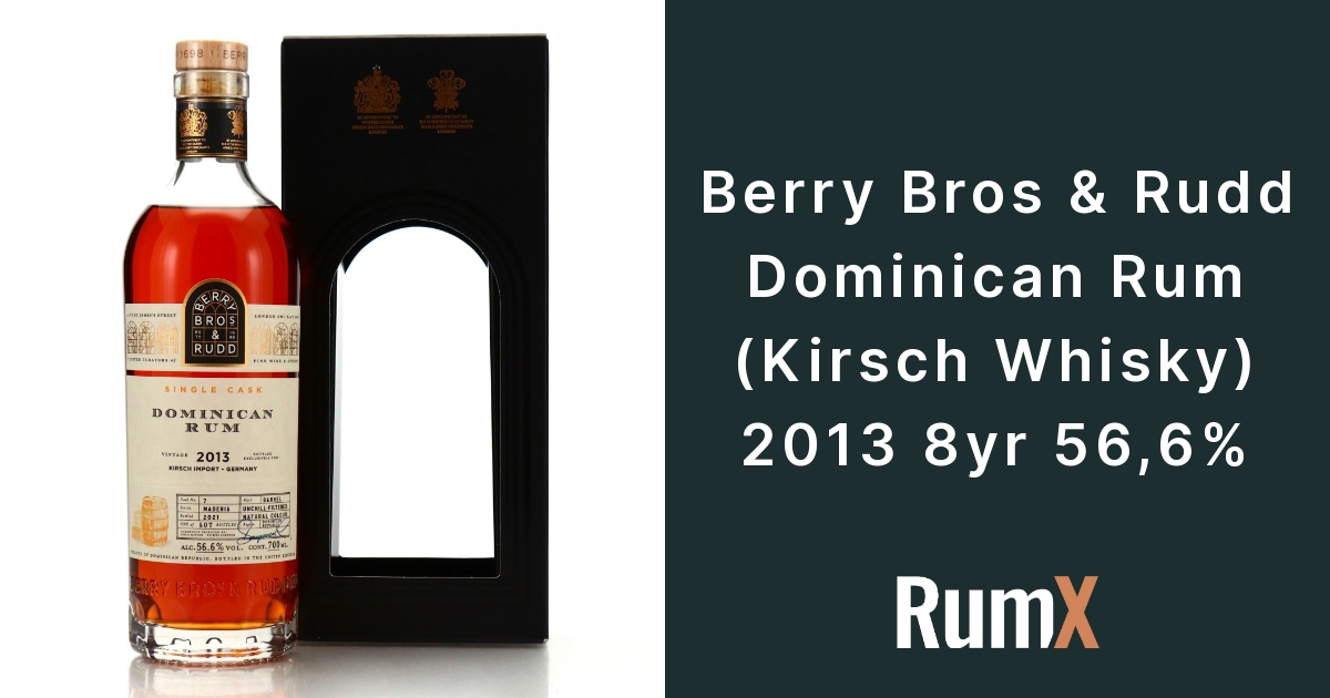 Berry Bros & Rudd Dominican Rum (Kirsch Whisky) 2013 8yr 56,6% | RumX