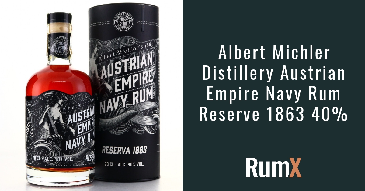 Albert Michler Distillery Austrian Empire Navy Rum Reserva 1863 | RX293 ...