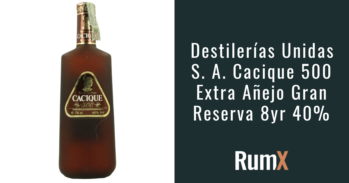Cacique 500 Extra Añejo Gran Reserva 8yr 40% | RX1605 | RumX