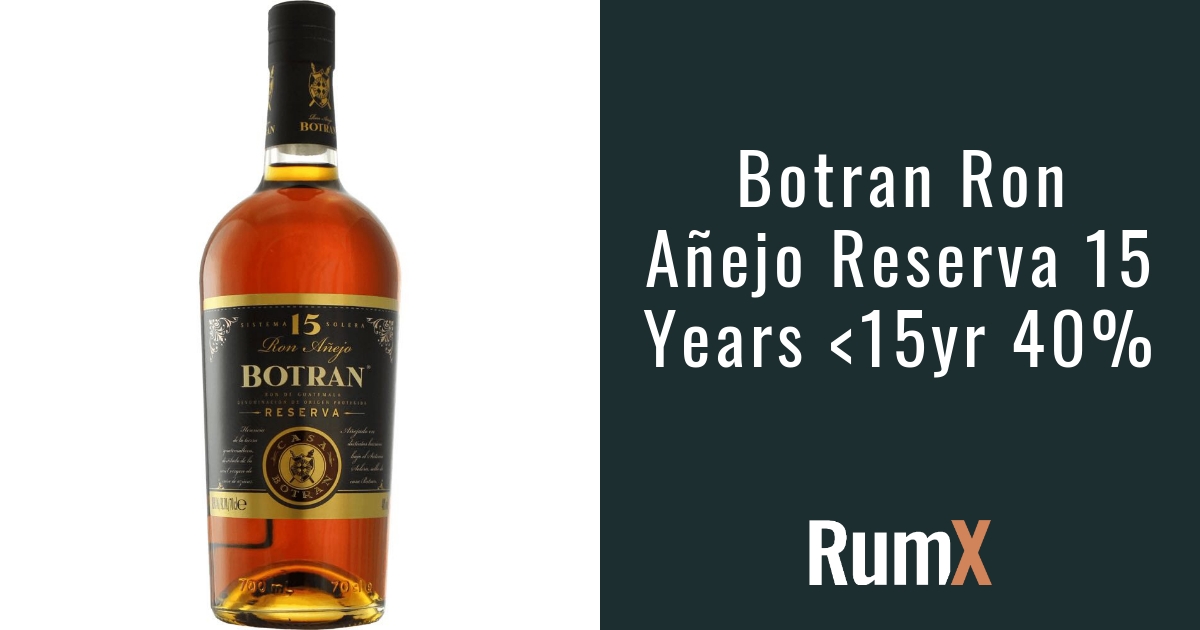 Botran Ron Añejo Reserva 15 Years