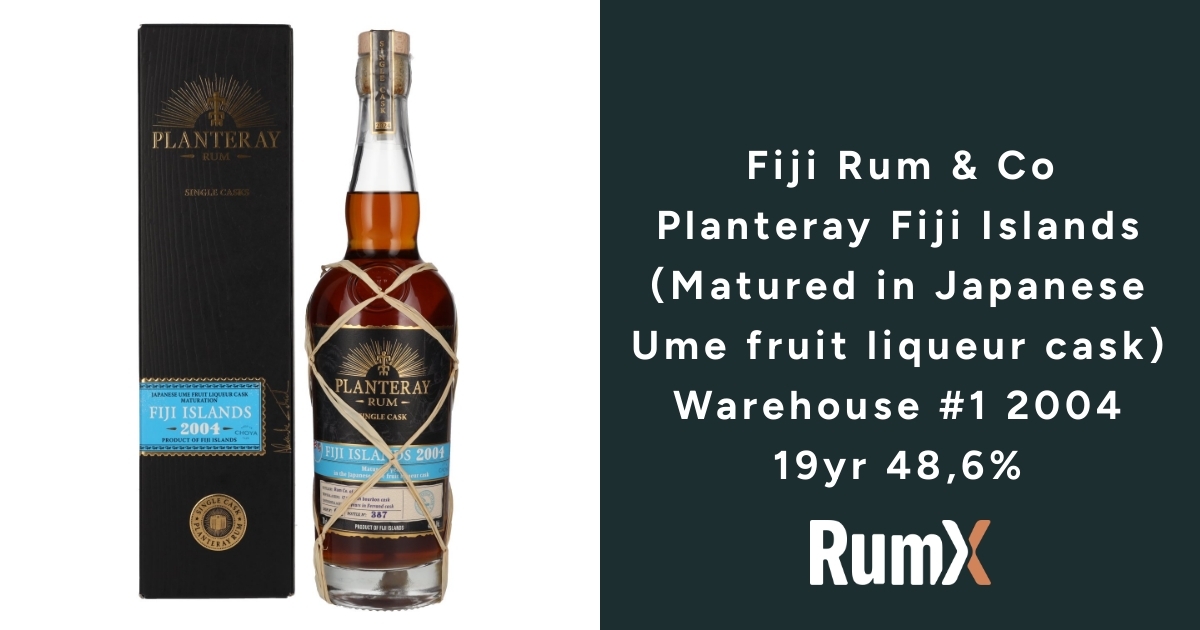 Fiji Rum & Co Planteray Fiji Islands (Matured in Japanese Ume fruit ...