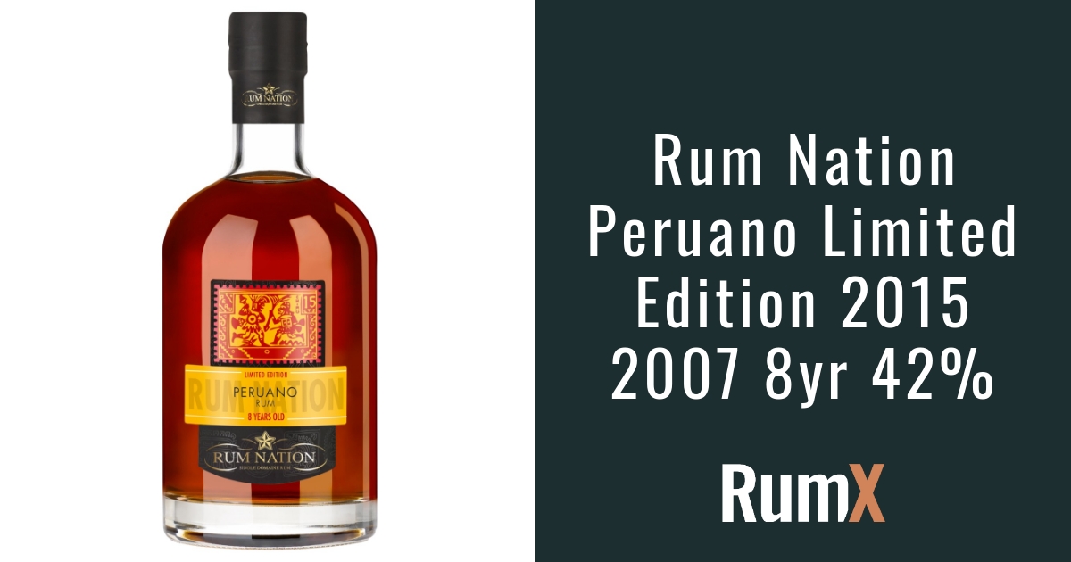 Rum Nation Peruano Limited Edition 2015 2007 8yr 42% | RumX