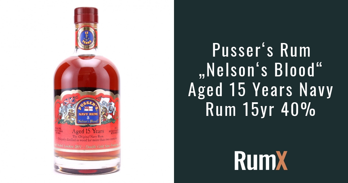 Pusser‘s Rum „Nelson‘s Blood“ Aged 15 Years Navy Rum | RX4875 | RumX