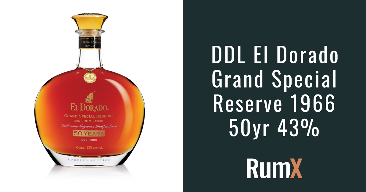 DDL El Dorado Grand Special Reserve 1966 50yr 43% | RumX