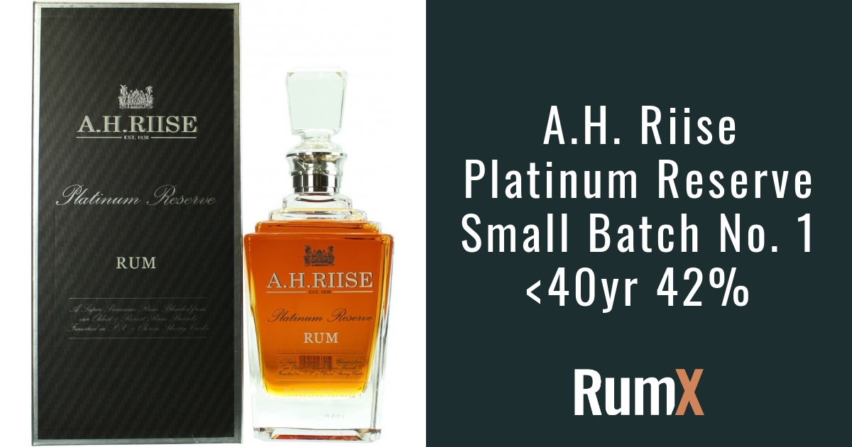 A.H. Riise Platinum Reserve Small Batch No. 1 | RX343 | RumX