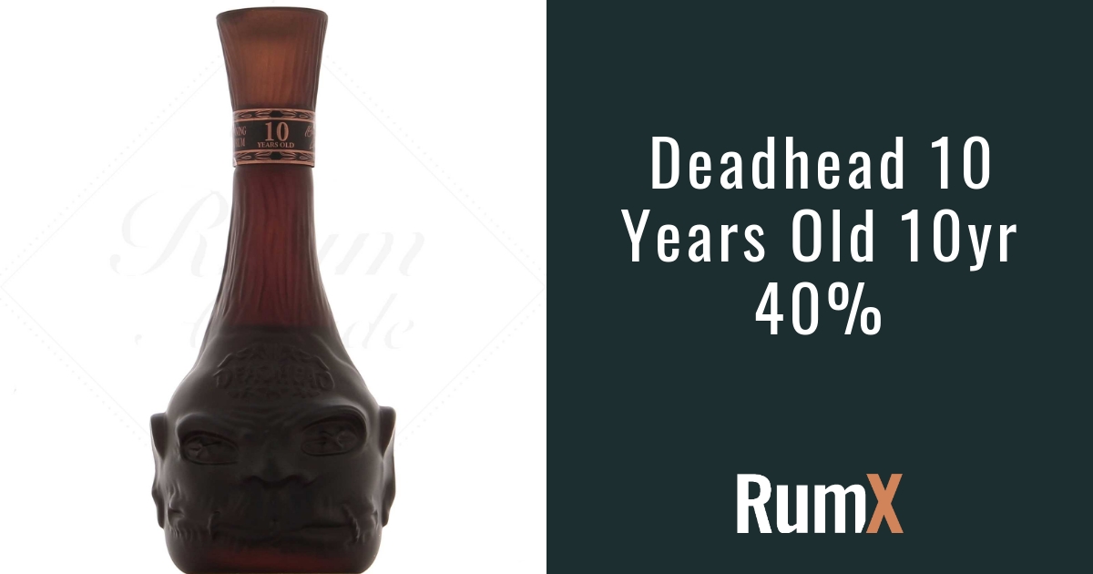 Deadhead 10 Years Old 10yr 40% | RumX