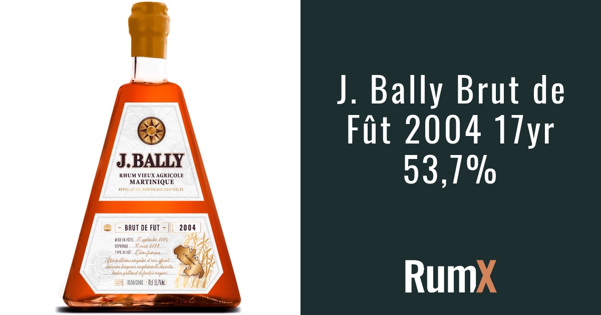 J. Bally Brut de Fût 2004 17yr 53,7% | RumX