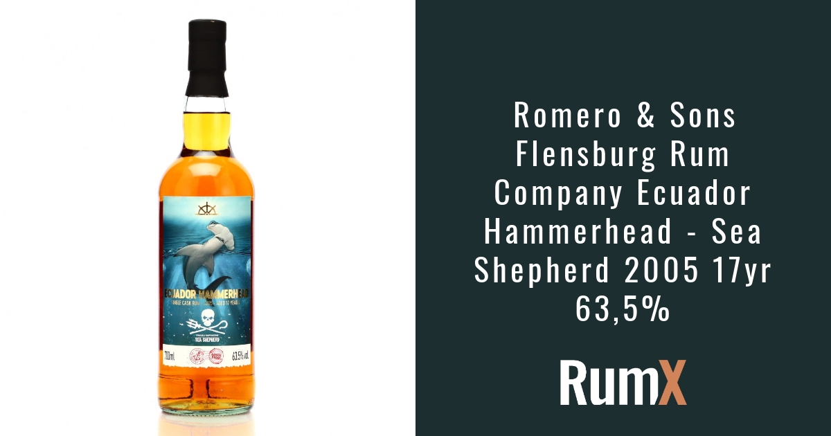 Romero & Sons Flensburg Rum Company Ecuador Hammerhead - Sea Shepherd ...