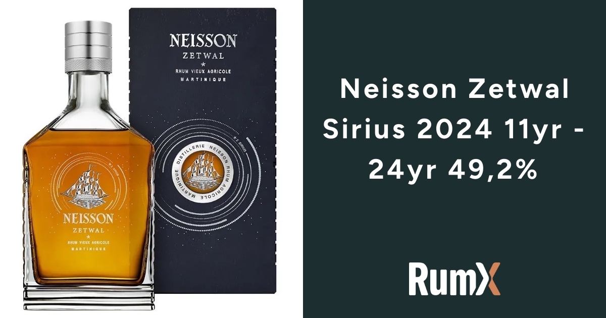 Neisson Zetwal Sirius 2024 11yr - 24yr 49,2% | RumX