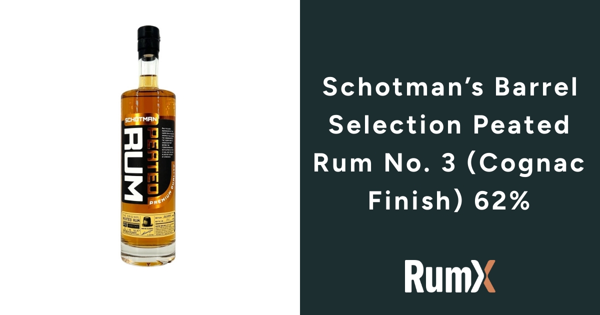 Schotman’s Barrel Selection Peated Rum No. 3 (Cognac Finish) 62% | RumX