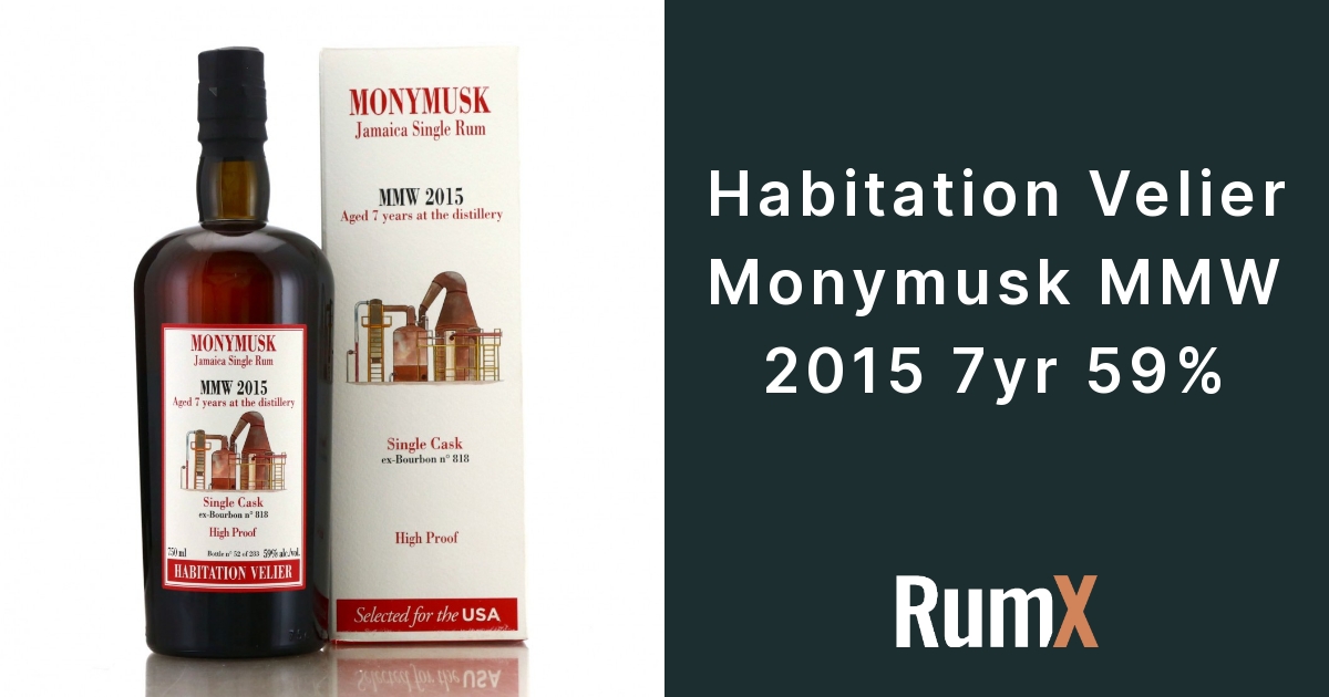 Habitation Velier Monymusk Monymusk Jamaica Single Rum MMW 2015 7yr 59% ...